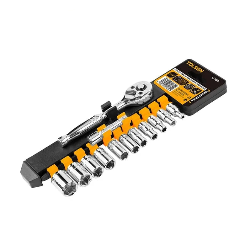 13PCS 1/4″RATCHET HANDLE WITH SOCKETS SET - TOLSEN TOOLS SAUDI ARABIA ...